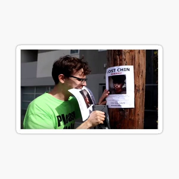 "Lost Chin" Sticker for Sale by ymmhsbab | Redbubble