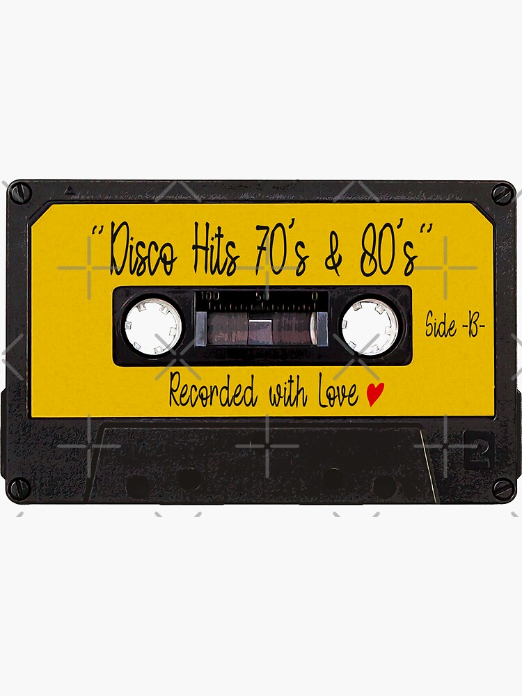 "Classic Tape Disco T-shirt" Sticker for Sale by AYAZOU | Redbubble