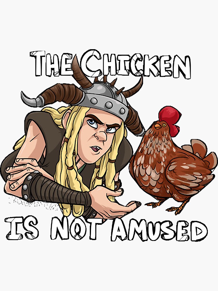 "The Chicken is Not Amused " Sticker for Sale by DeclanPillinger ...