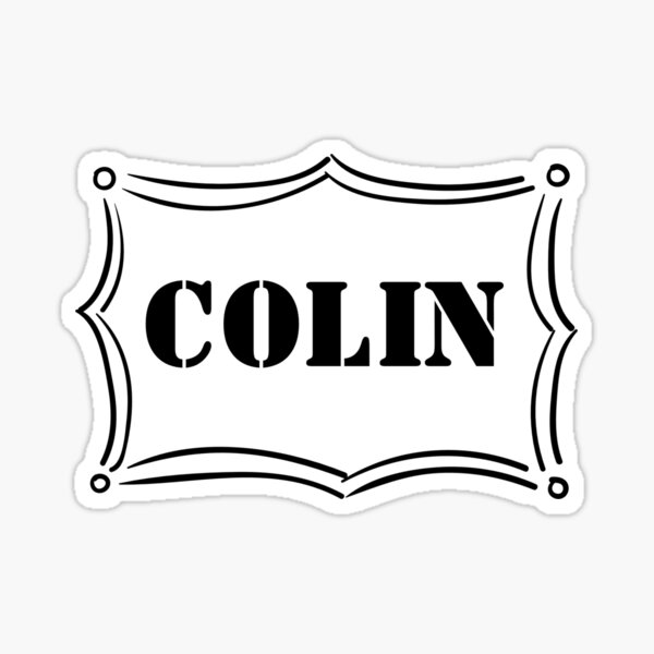"Font Name Colin" Sticker for Sale by NameMatters | Redbubble
