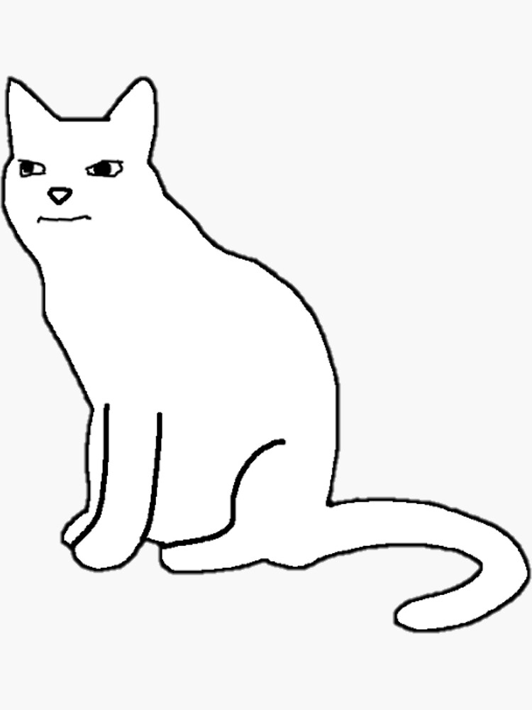 "Wojak cat" Sticker for Sale by PyrocynicalVEVO | Redbubble