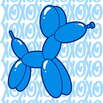 "balloon dog xoxo - blue" Poster for Sale by juliasantos5 | Redbubble
