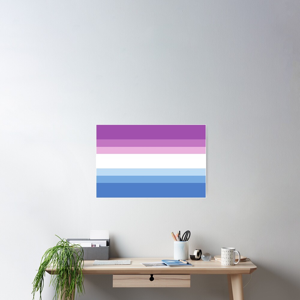 Bicurious Pride Flag Poster For Sale By Flagsworld Redbubble