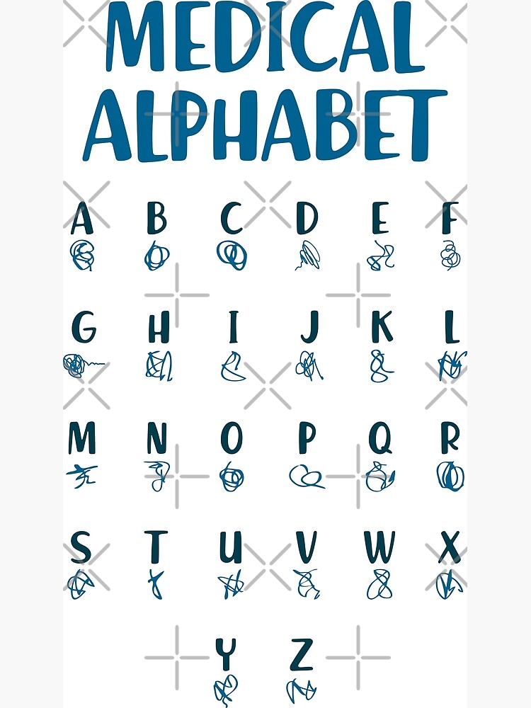 "Medical Alphabet" Poster for Sale by twgcrazy | Redbubble