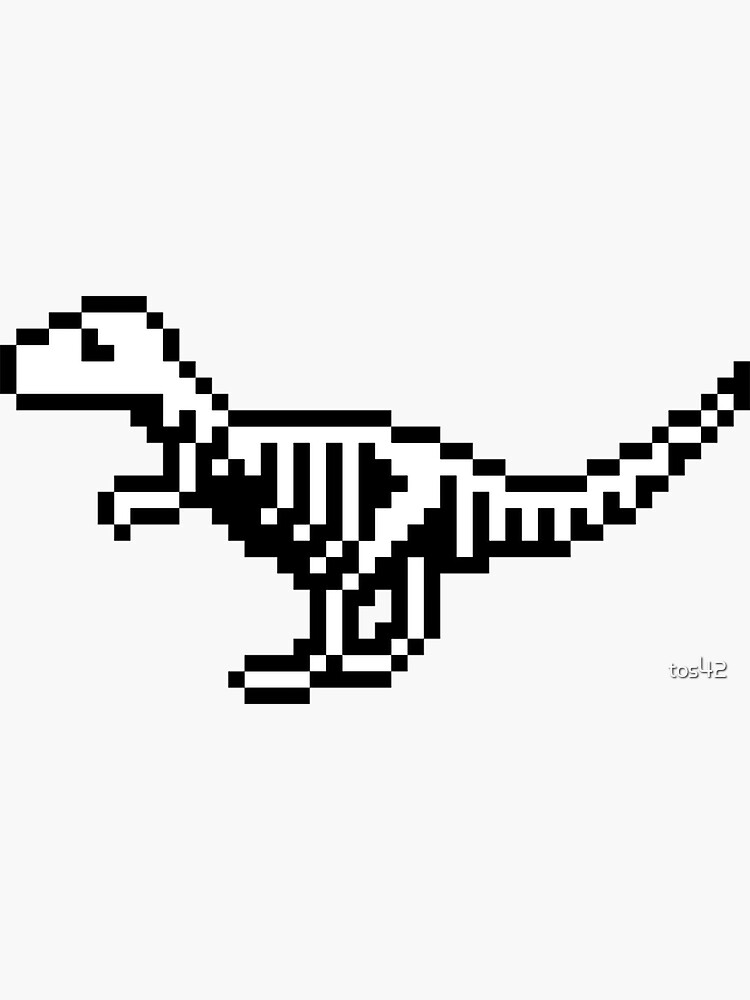 "8bit T-Rex" Sticker for Sale by tos42 | Redbubble