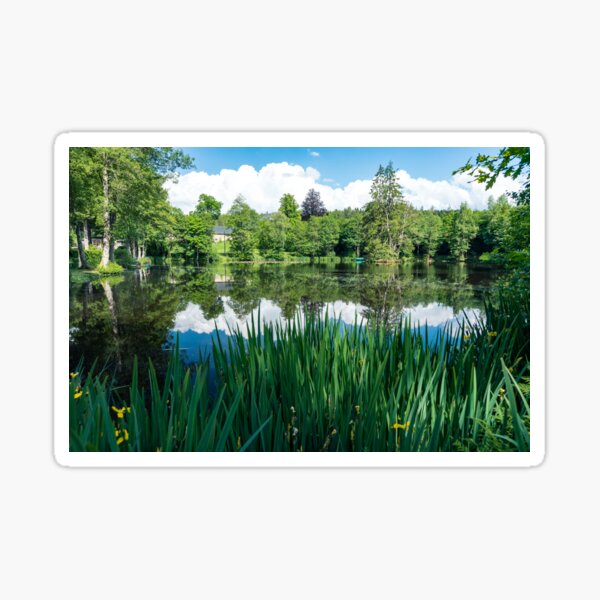 "Lake at the Reichenstein monastery" Sticker for Sale by xP42 | Redbubble