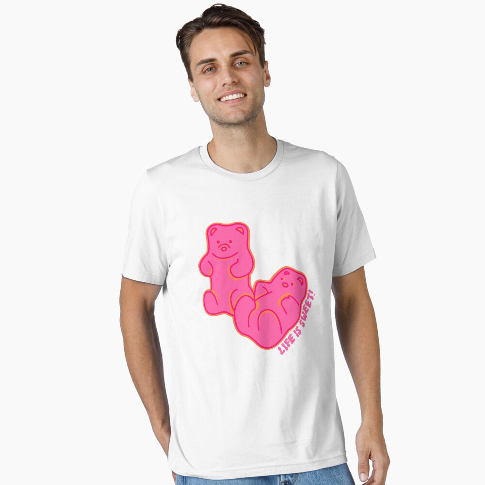 "life is sweet! gummy bears - pink" Sticker for Sale by juliasantos5 ...