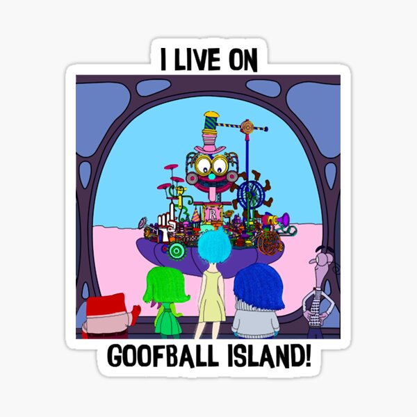 "Goofball Island " Sticker for Sale by KiaraButters | Redbubble