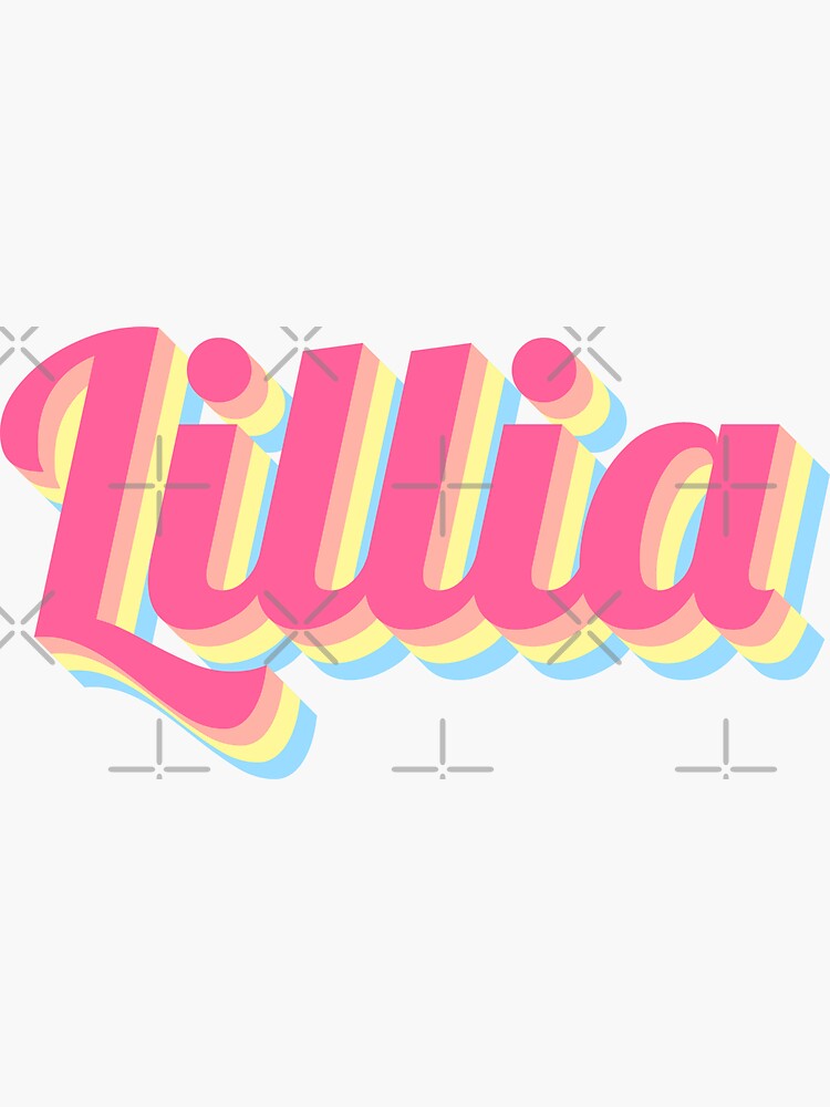 "Lillia Sweet Baby Name" Sticker for Sale by ArtoMino | Redbubble