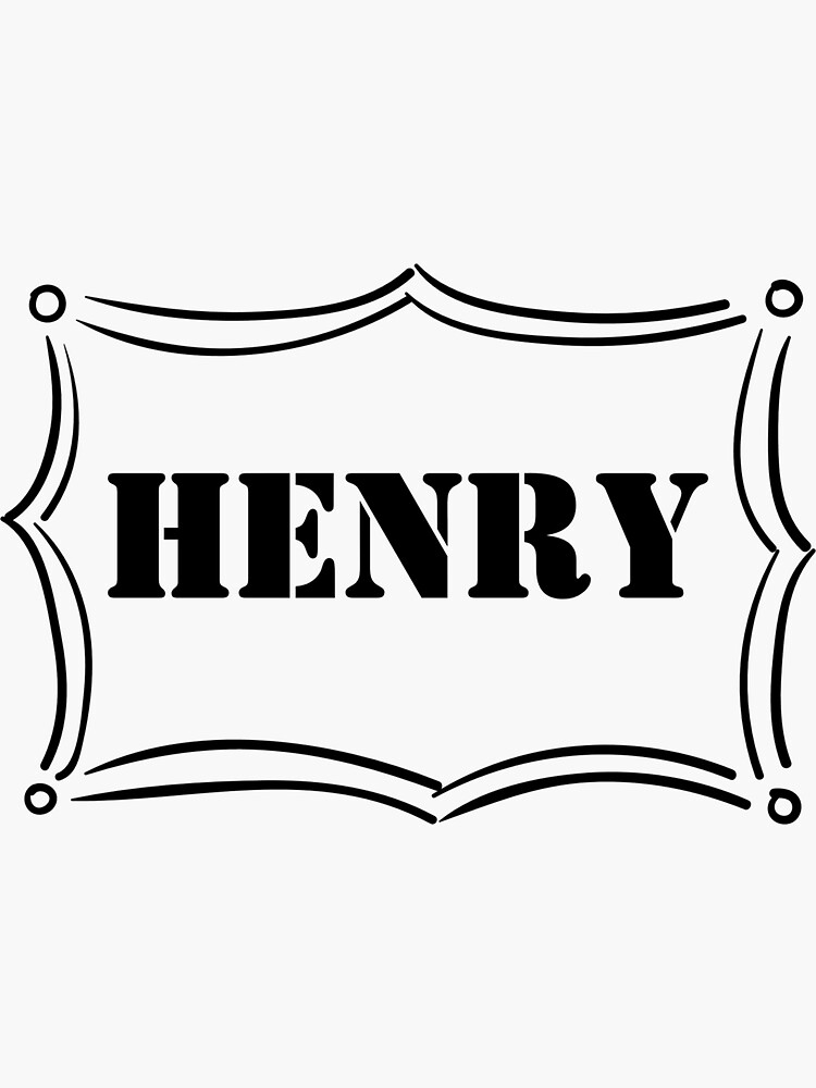 "Font Name Henry" Sticker for Sale by NameMatters | Redbubble