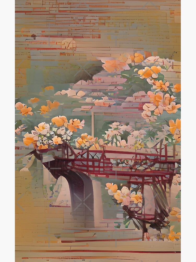 "Flower Bridge | Artificial Inteligence Generated Art" Poster for Sale ...