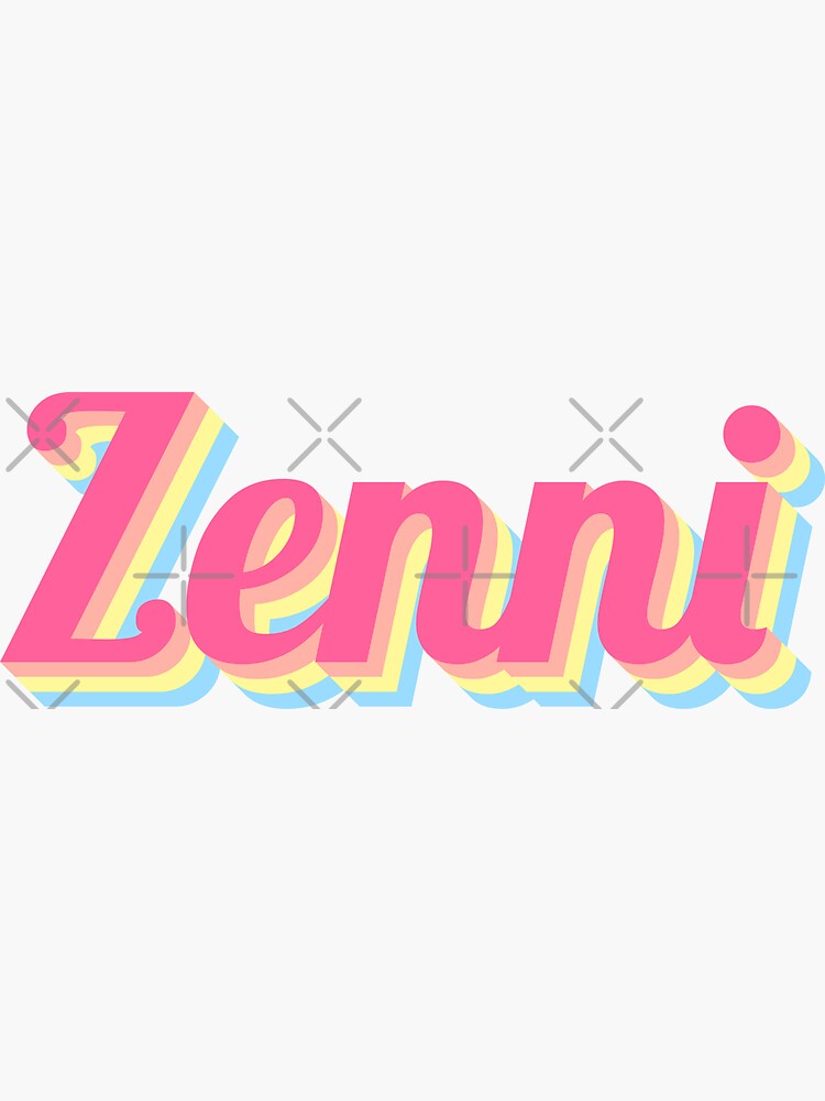 "Zenni Sweet Baby Name" Sticker for Sale by ArtoMino | Redbubble
