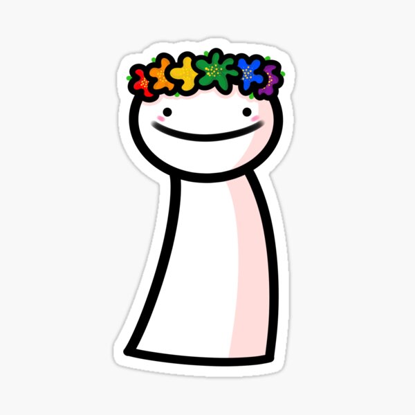"Dream blob with a pride flower crown " Sticker for Sale by Vixydraws ...