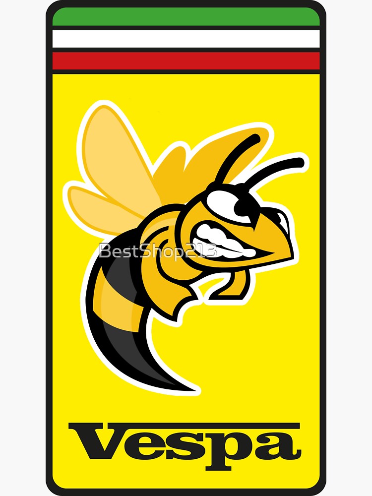 "Retro classic vespa" Sticker for Sale by BestShop213 | Redbubble