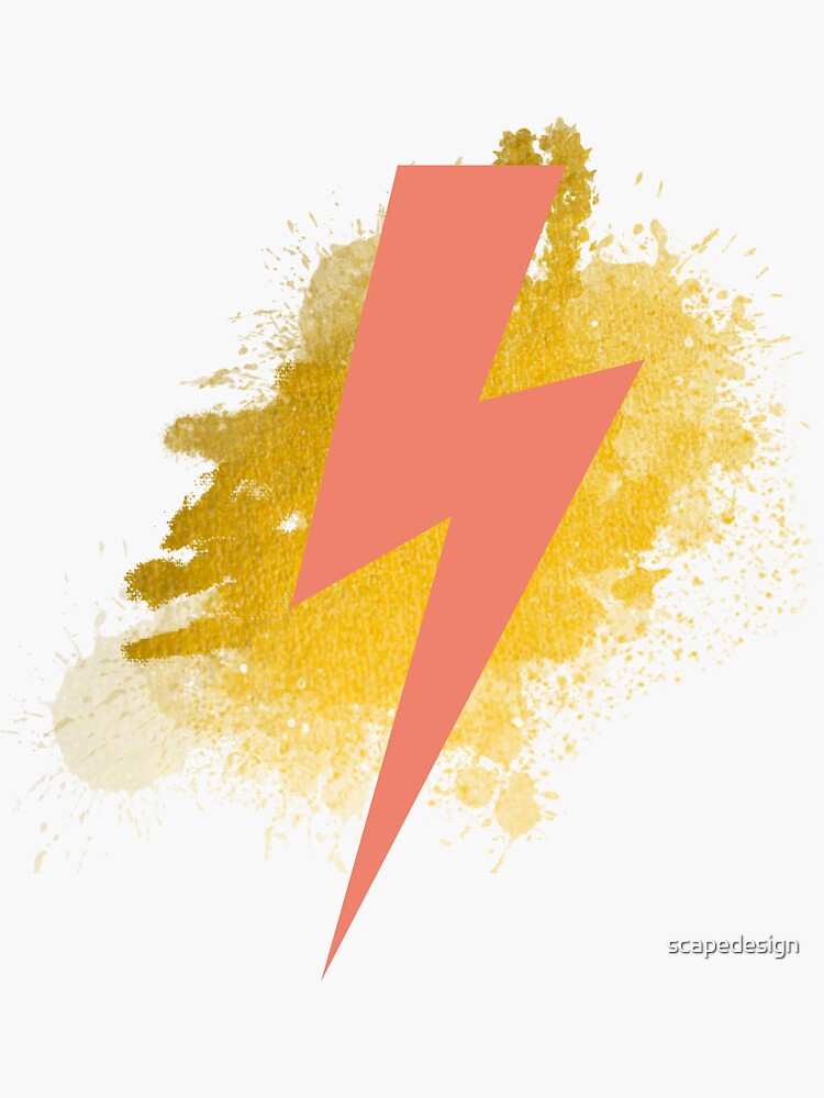 "Lightning Color Splash" Sticker for Sale by scapedesign | Redbubble