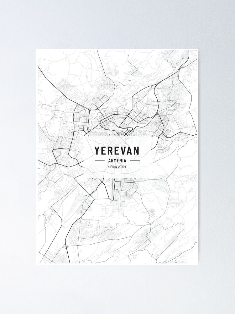 "Armenia, Yerevan City Map" Poster for Sale by map-outfit | Redbubble