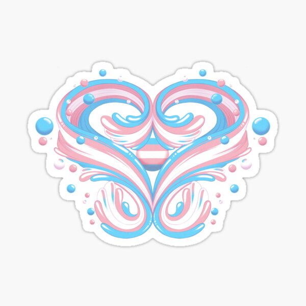 "Trans Heart" Sticker for Sale by RefinedDoodles | Redbubble