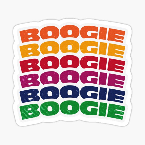 "Music Boogie" Sticker for Sale by SpilloDesign | Redbubble