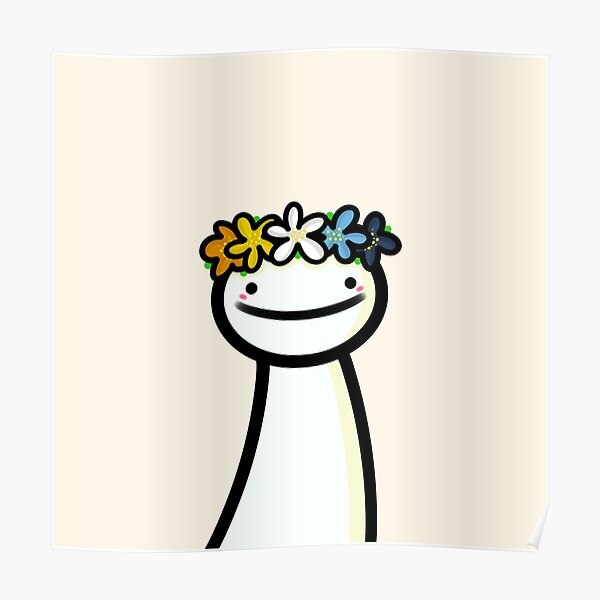 "Dream blob with an aroace flower crown" Poster for Sale by Vixydraws ...