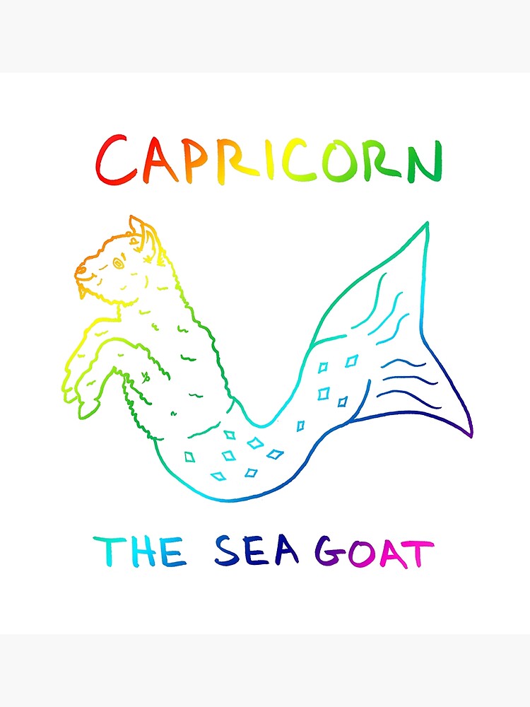 "Capricorn The Sea Goat Pride" Poster for Sale by AstroMoonMama | Redbubble