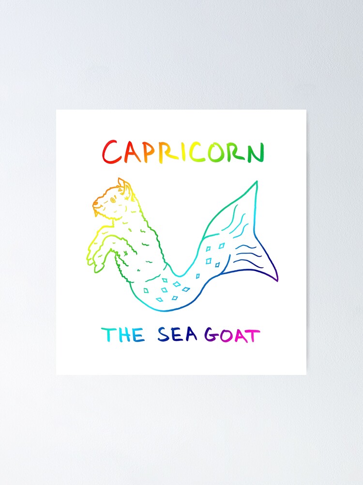 "Capricorn The Sea Goat Pride" Poster for Sale by AstroMoonMama | Redbubble