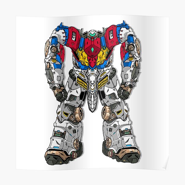 "mecha cyber illustration premium vector" Poster for Sale by ...