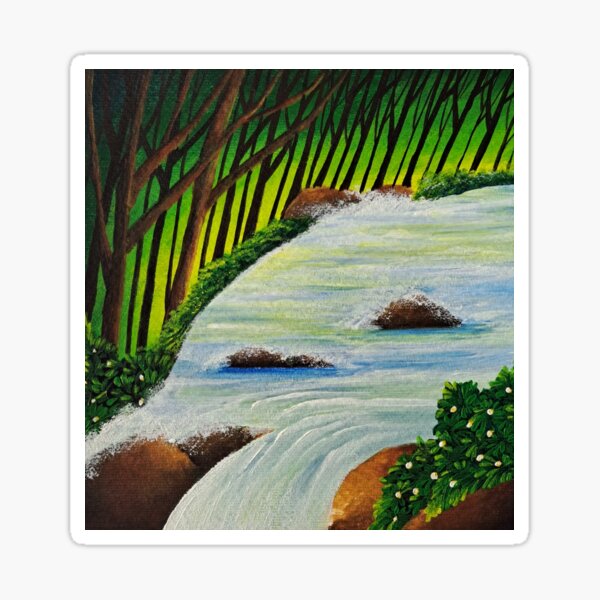"River" Sticker for Sale by utsav-artwork | Redbubble