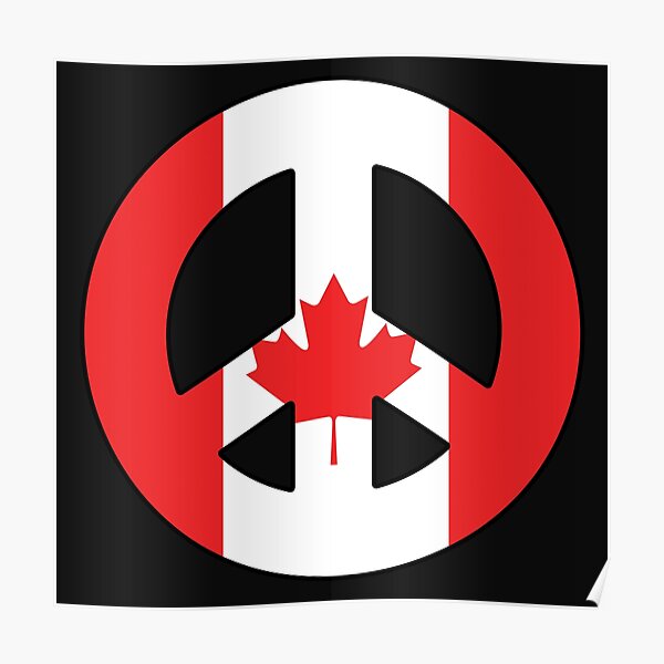 "Canadian Peace Sign" Poster for Sale by wickedcartoons | Redbubble