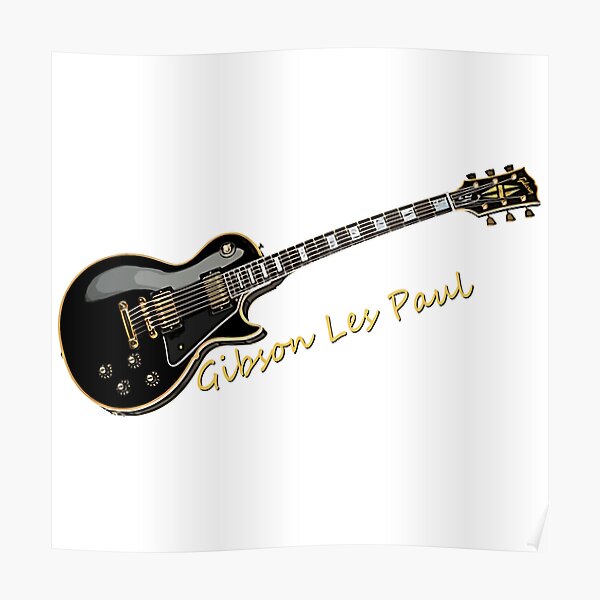 "guitar gibson les paul" Poster for Sale by Tossaporn9 | Redbubble