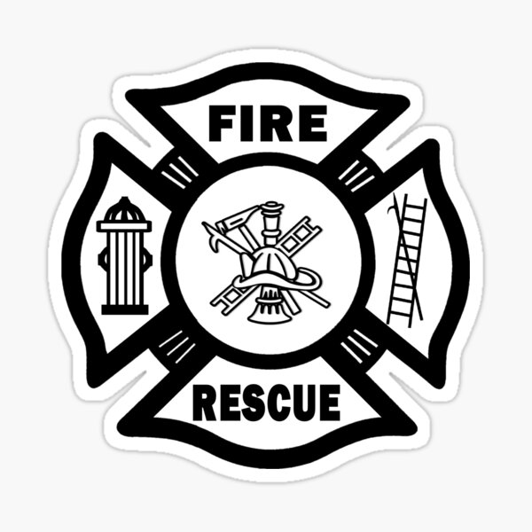 "Firefighter Rescue" Sticker for Sale by bonfiredesigns | Redbubble