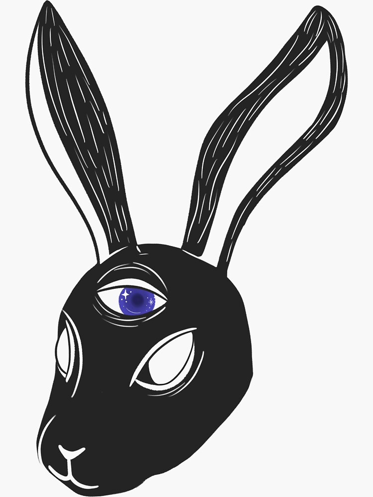 "Creepy Bunny" Sticker for Sale by falfox | Redbubble