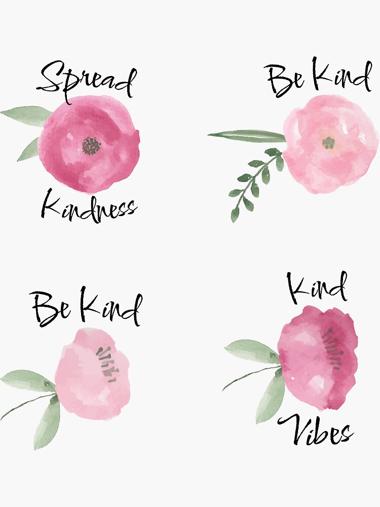 "Kindness flowers - Be kind flowers - Watercolor flowers - Aesthetic ...