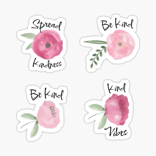 "Kindness flowers - Be kind flowers - Watercolor flowers - Aesthetic ...