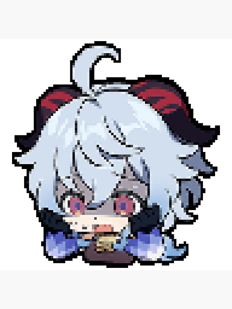 "Genshin Impact - Ganyu Worried Pixel Emote" Sticker for Sale by ...