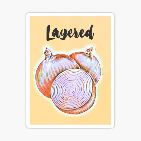 "Layered Like an Onion " Sticker by mosaicts | Redbubble