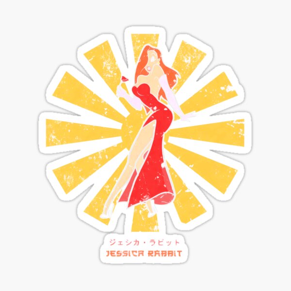 "Jessica Rabbit Retro Japanese" Sticker for Sale by Theresaunique ...