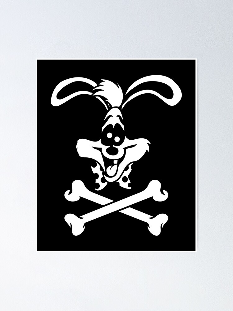 "Jolly Roger Rabbit" Poster for Sale by Theresaunique | Redbubble