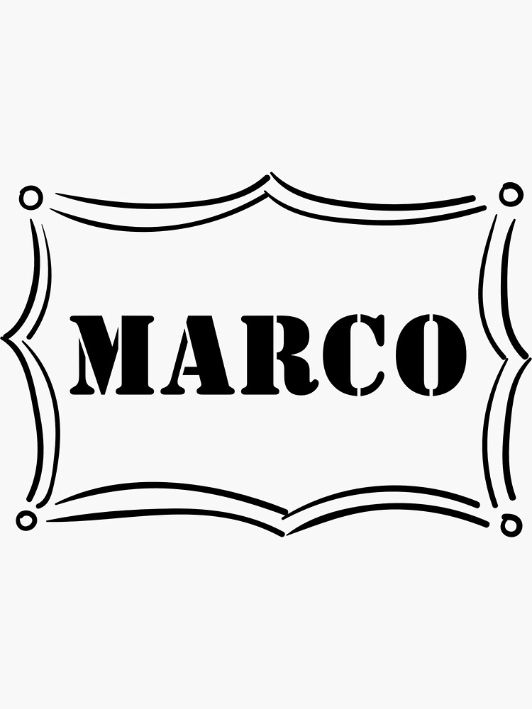 "Font Name Marco" Sticker for Sale by NameMatters | Redbubble