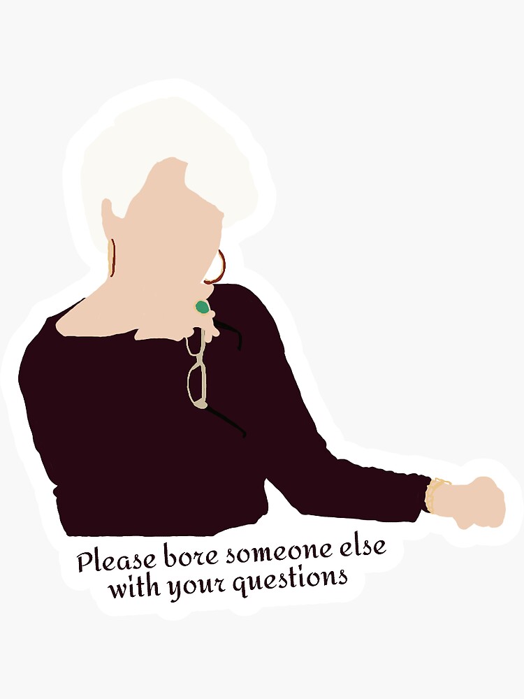 "Miranda Priestly - Devil Wears Prada" Sticker for Sale by ...