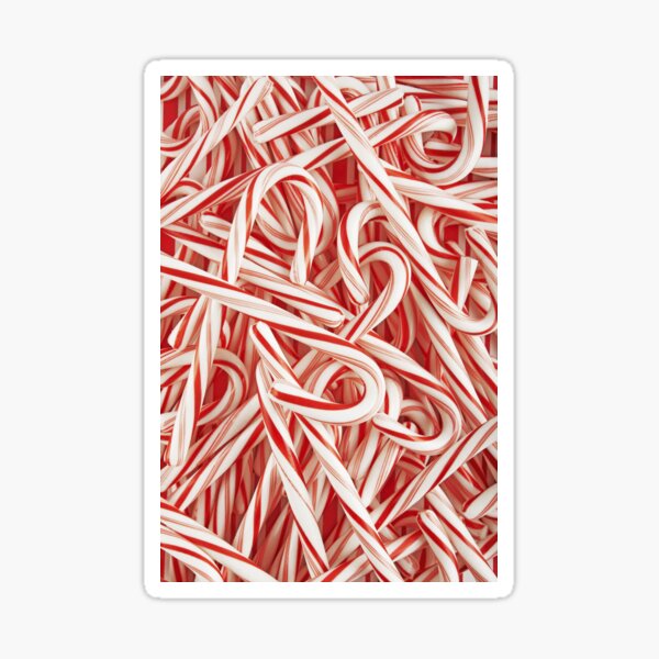 "Candy Canes" Sticker for Sale by Montage-Madness | Redbubble
