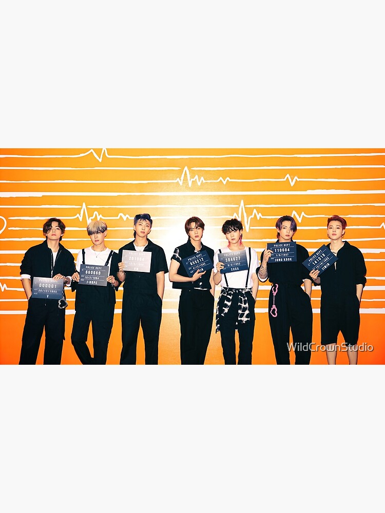 "BTS Butter Group Mugshot" Poster for Sale by WildCrownStudio | Redbubble