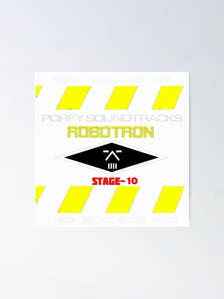 "Robotron Stage 10 (cd cover)" Poster for Sale by porfysoundtrack ...