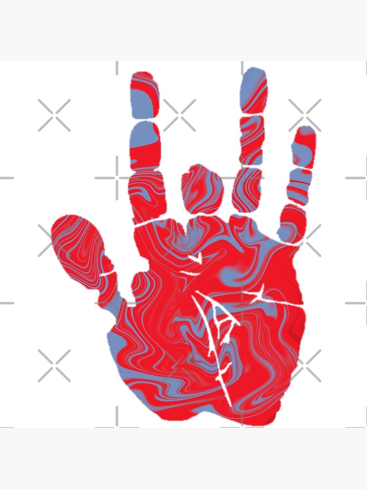 "Red and Blue Swirl Jerry Hand " Poster for Sale by jessicaleah15 ...