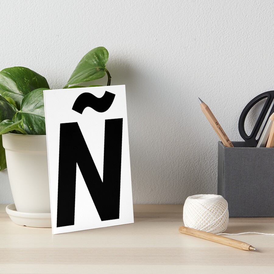 "Letter Ñ Word ññ letra eñe enie" Art Board Print for Sale by ZooOfArt ...
