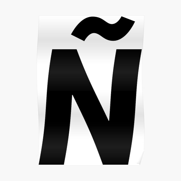 Póster «Letra Ñ Palabra ññ letra eñe enie» de ZooOfArt | Redbubble