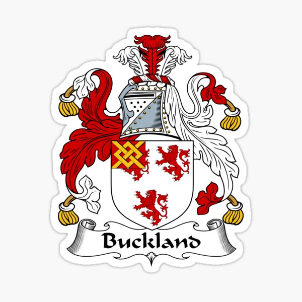 "Buckland " Sticker for Sale by HaroldHeraldry | Redbubble