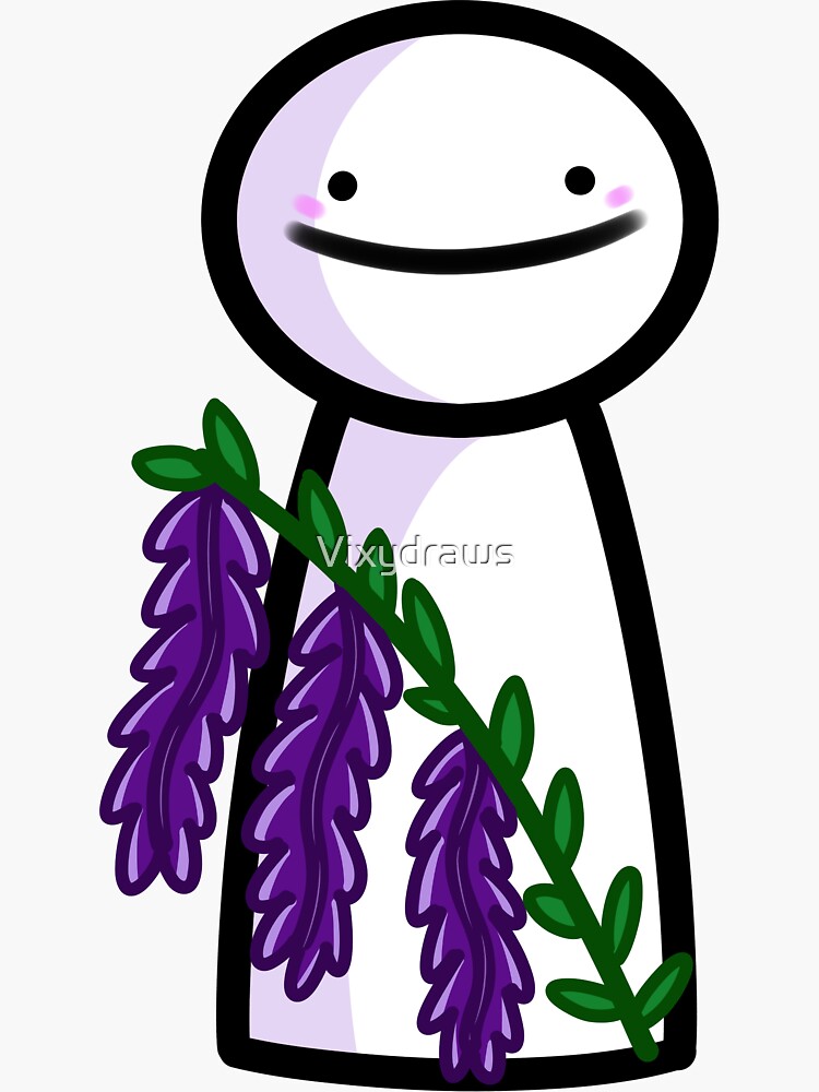 "Dream blob with purple wisteria flowers" Sticker by Vixydraws | Redbubble