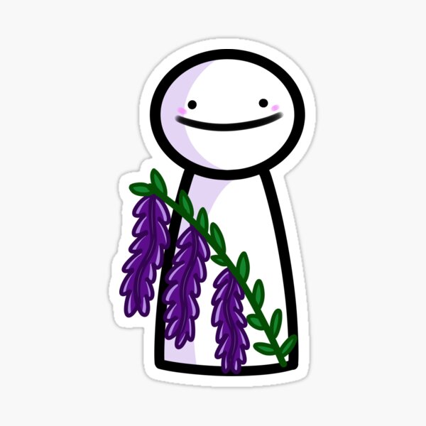 "Dream blob with purple wisteria flowers" Sticker by Vixydraws | Redbubble