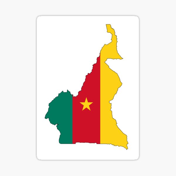 "Cameroon Flag Map" Sticker for Sale by jsj17 | Redbubble