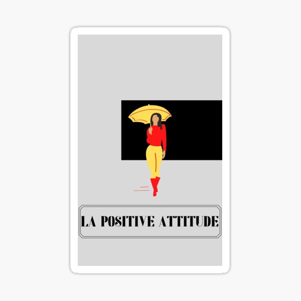 "THE POSITIVE ATTITUDE" Sticker for Sale by PLEENTYY | Redbubble